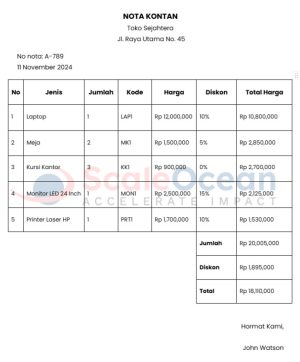 Apa itu Nota Kontan? Definisi, Jenis, dan Cara Membuatnya