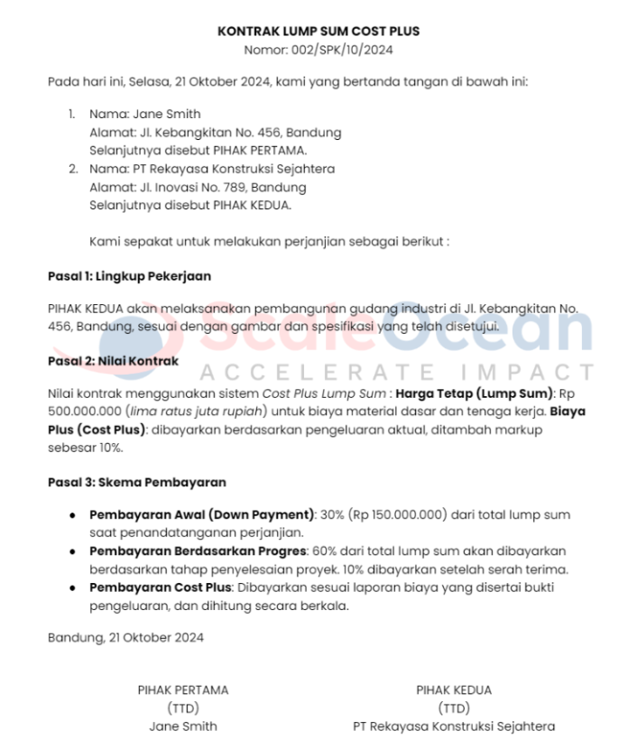 Lump Sum: Pengertian, Fungsi Kontrak, Jenis, & Contohnya