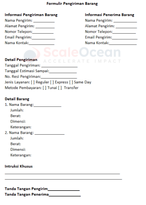 Contoh Formulir Pengiriman Barang, Fungsi, & Komponennya