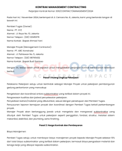 Kenali 11 Jenis Kontrak Proyek Konstruksi serta Contohnya