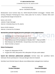 16 Contoh Surat Perintah Kerja (SPK), Format dan Komponen
