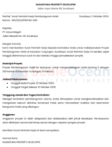 16 Contoh Surat Perintah Kerja (SPK), Format dan Komponen