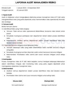 Contoh Laporan Audit Internal di Perusahaan dan Cara Menyusun