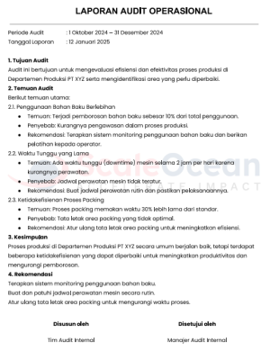 Cara Menyusun Laporan Audit Internal Perusahaan
