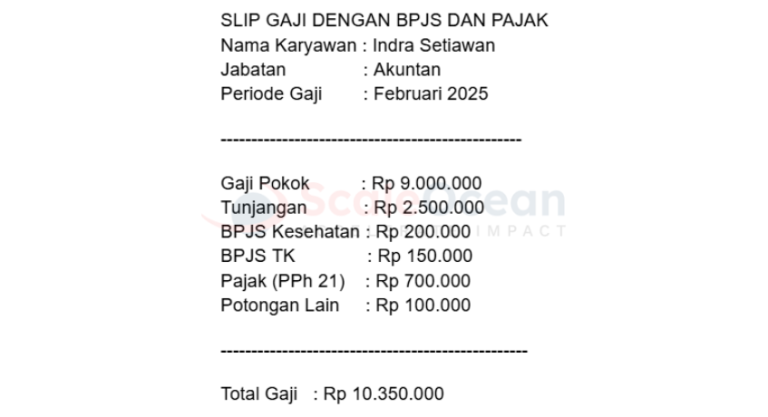 15 Contoh Slip Gaji Karyawan dan Format Lengkapnya