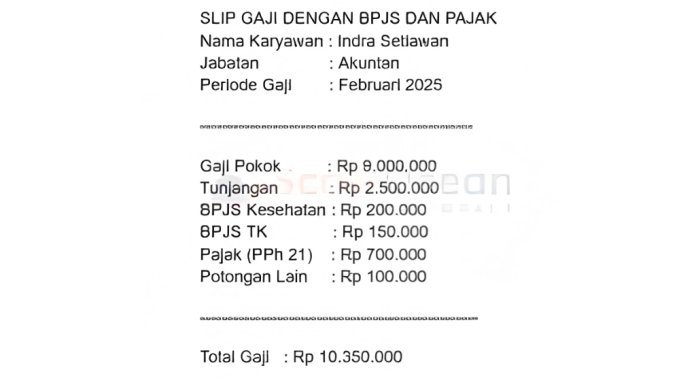 15 Contoh Slip Gaji Karyawan dan Format Lengkapnya