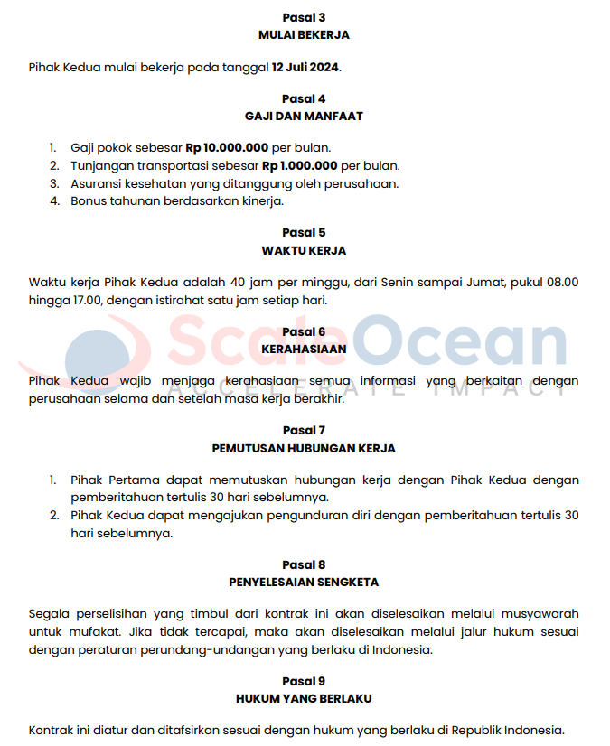 Kontrak Kerja Karyawan: 4 Jenis dan Contohnya
