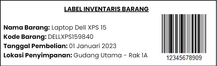 Arti, Fungsi, dan Contoh Label Inventaris Barang