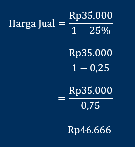 Berikut ini Rumus dan Cara Menghitung Harga Jual Per Unit